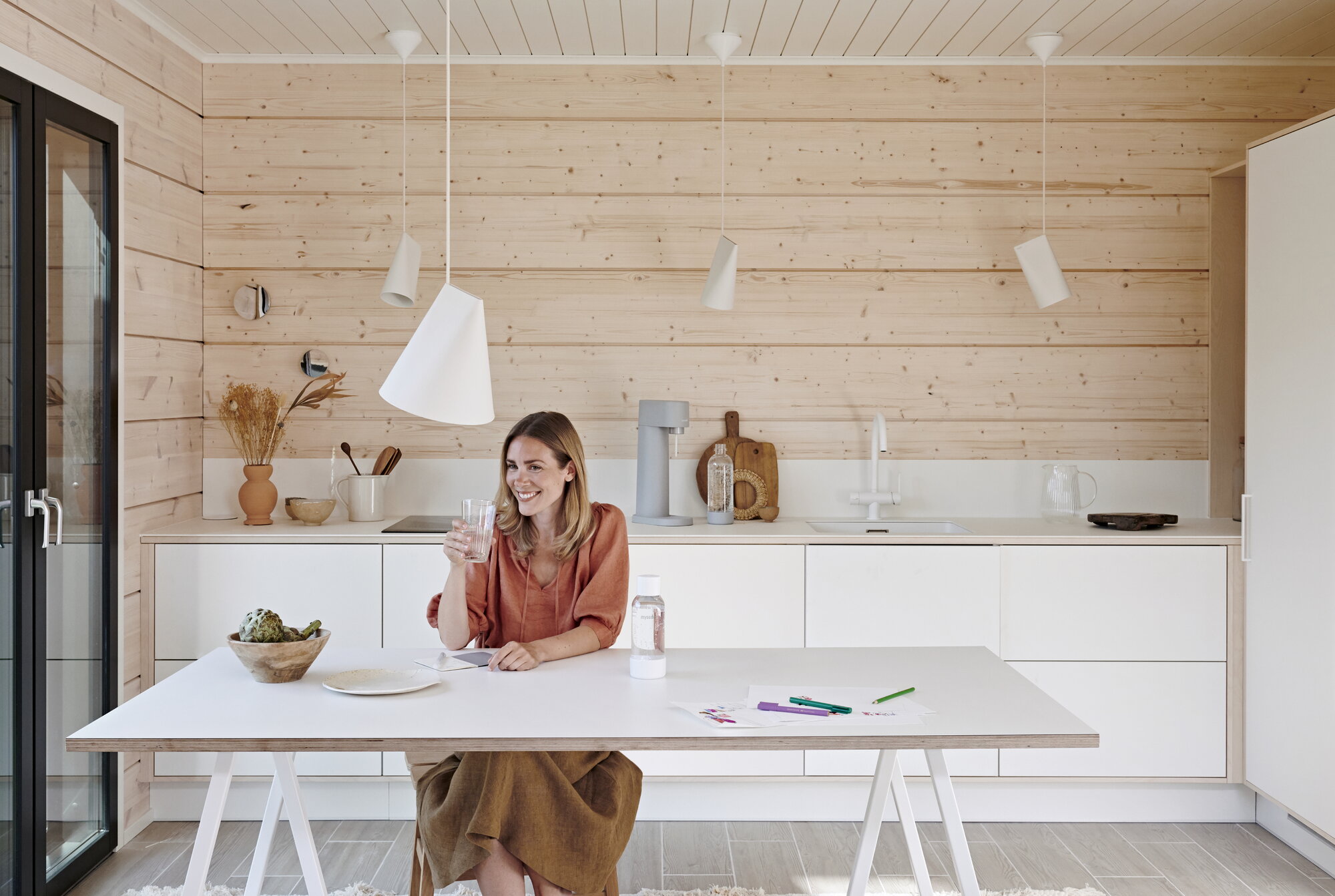 Mysoda Woody sparkling water maker, grey | Finnish Design Shop