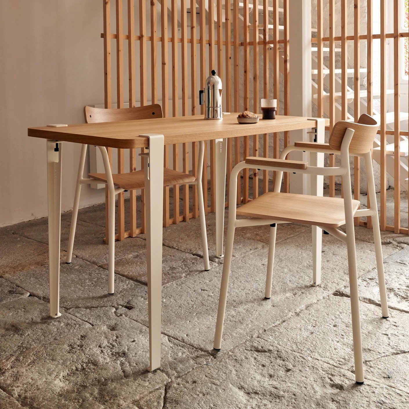 TIPTOE Table and desk leg 75 cm, 1 piece, cream white | Finnish Design Shop