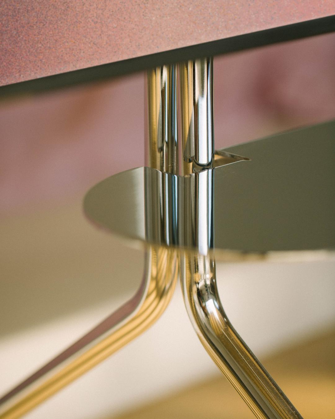 Pedestal Pipe shelf, chrome | Finnish Design Shop