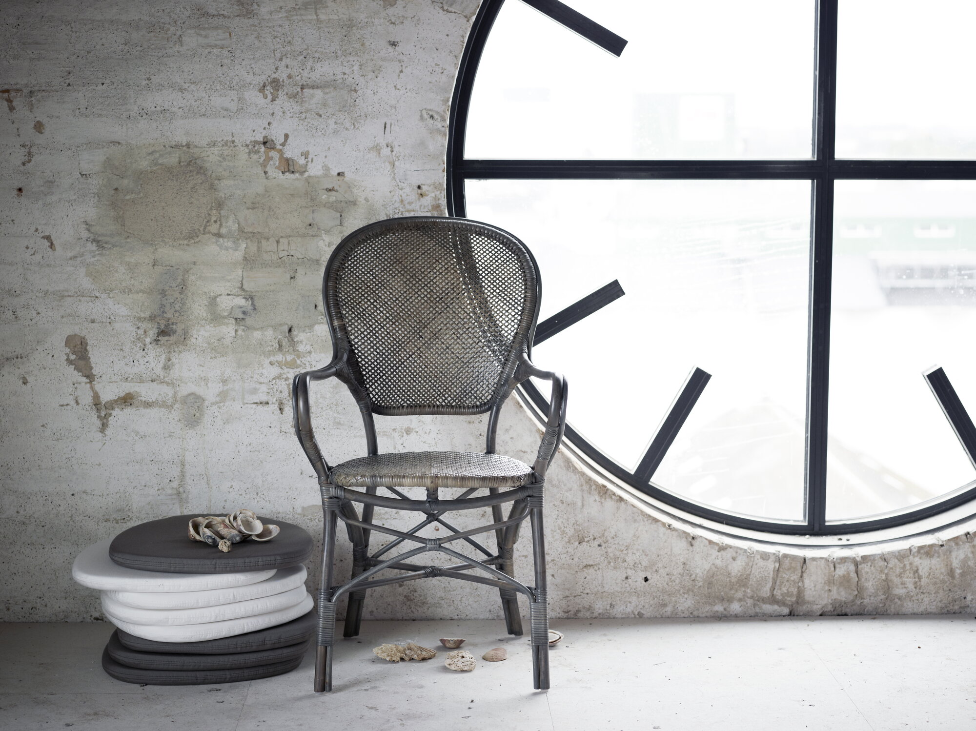 Sika-Design Rossini dining armchair, taupe rattan | Finnish Design Shop