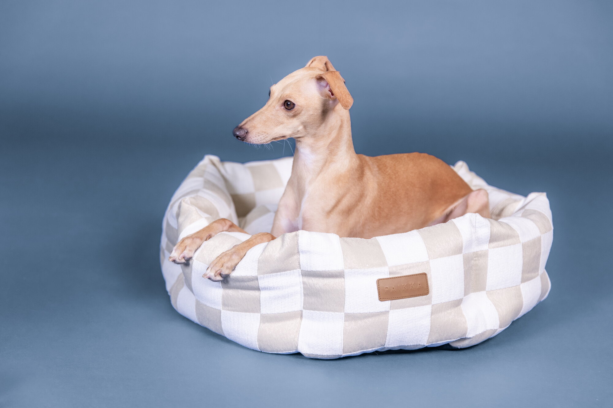PAIKKA Check Bed koiranpeti, pyöreä, 60 cm, beige | Finnish Design Shop