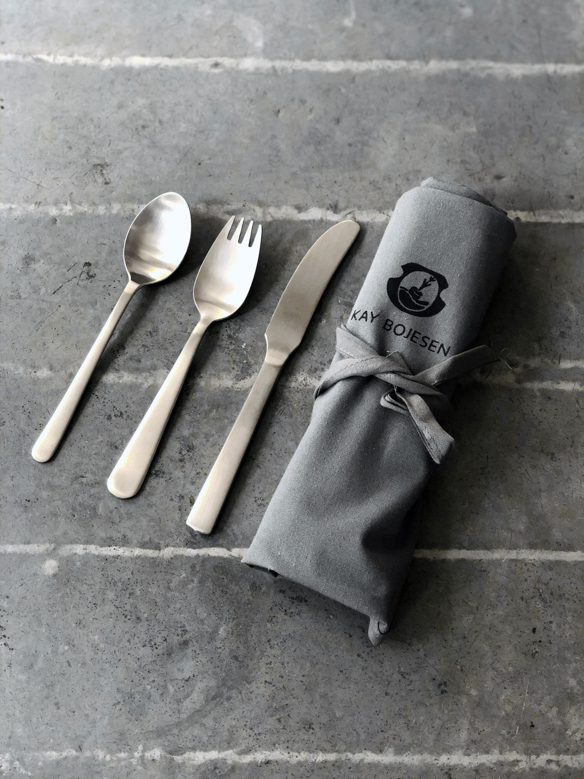 Kay Bojesen Grand Prix children's set, polished stainless steel ...