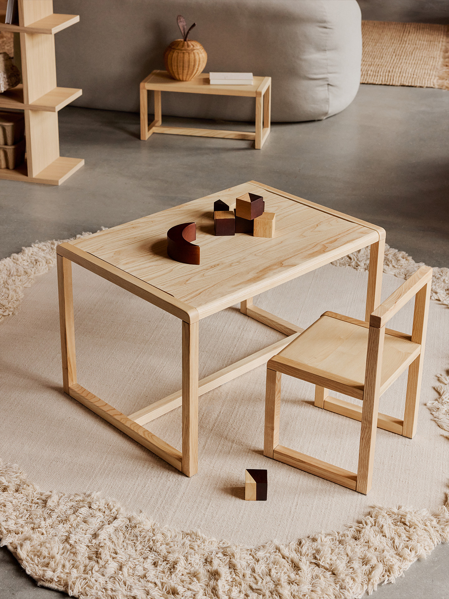 Ferm Living Little Architect table, ash | Finnish Design Shop