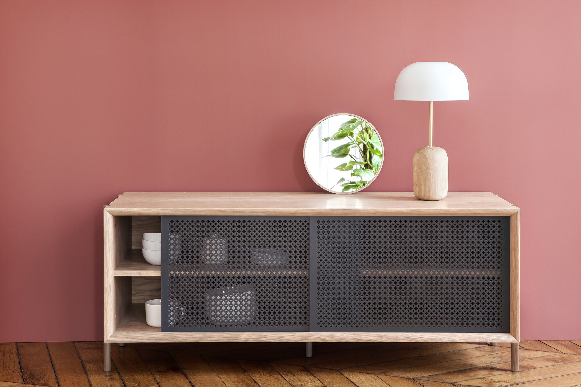 Hartô Gabin sideboard 122 cm, oak - slate grey | Finnish Design Shop