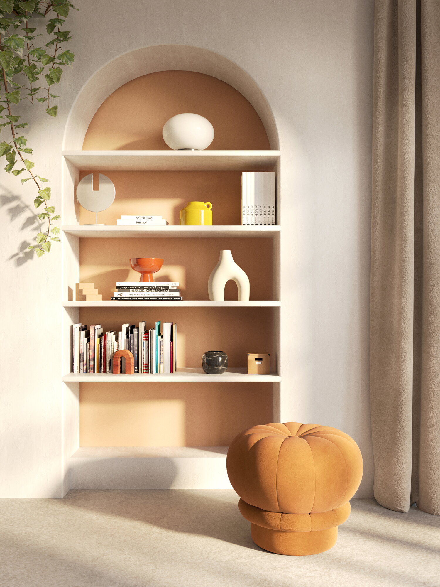 Hartô Claudie pouf, giallo ambra | Finnish Design Shop