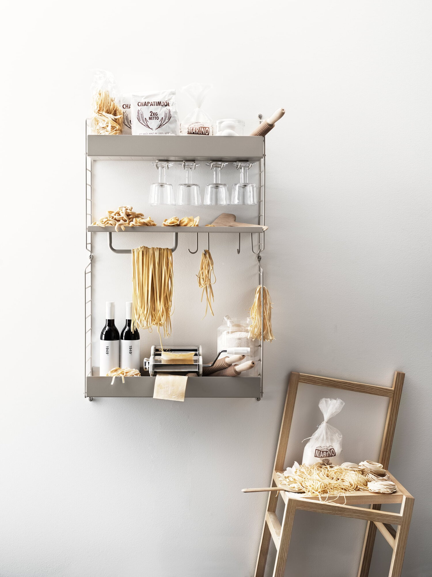 String Furniture String place rack, 30 cm, 2 pcs, white | Finnish ...