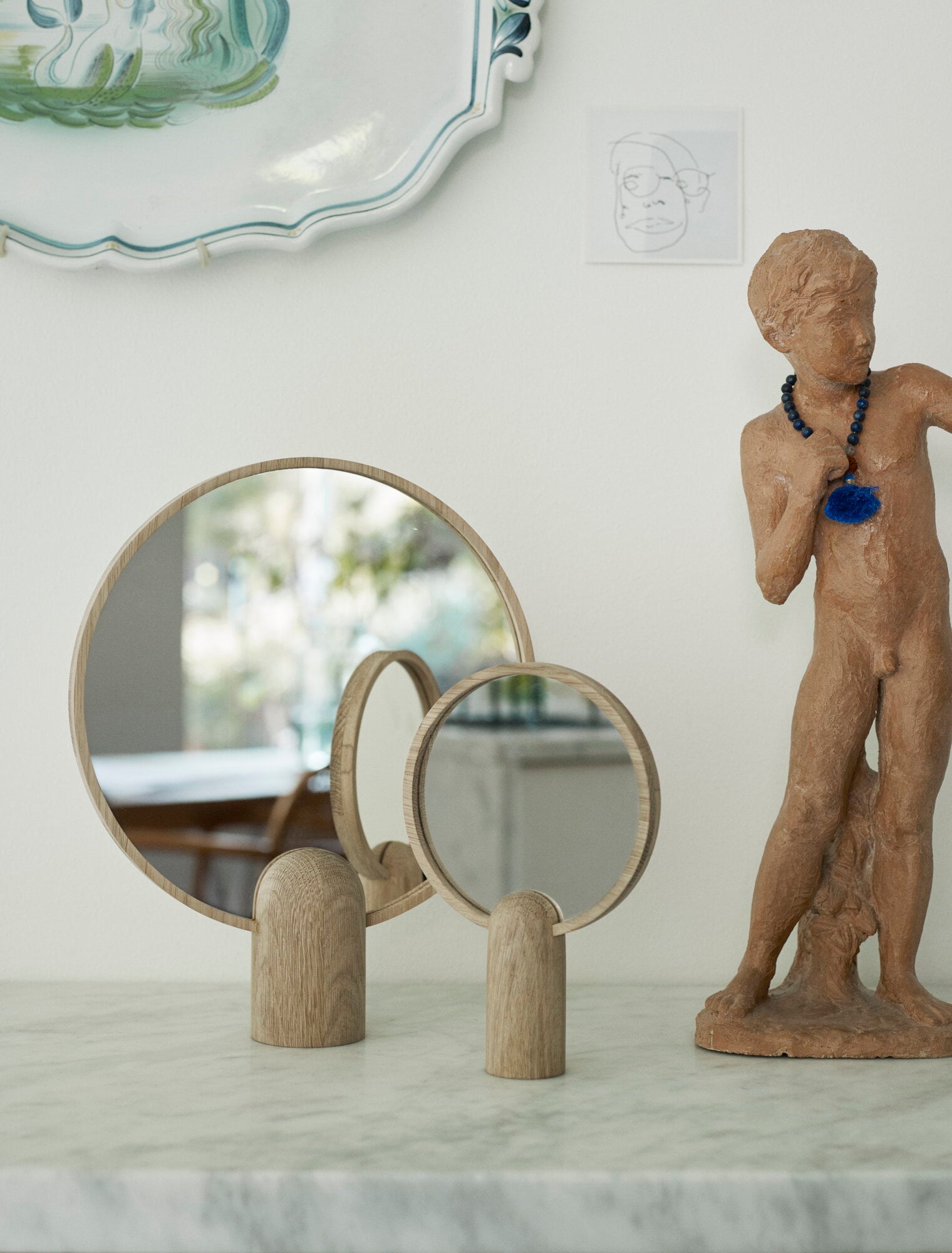 Skagerak Aino peili, iso, tammi | Finnish Design Shop