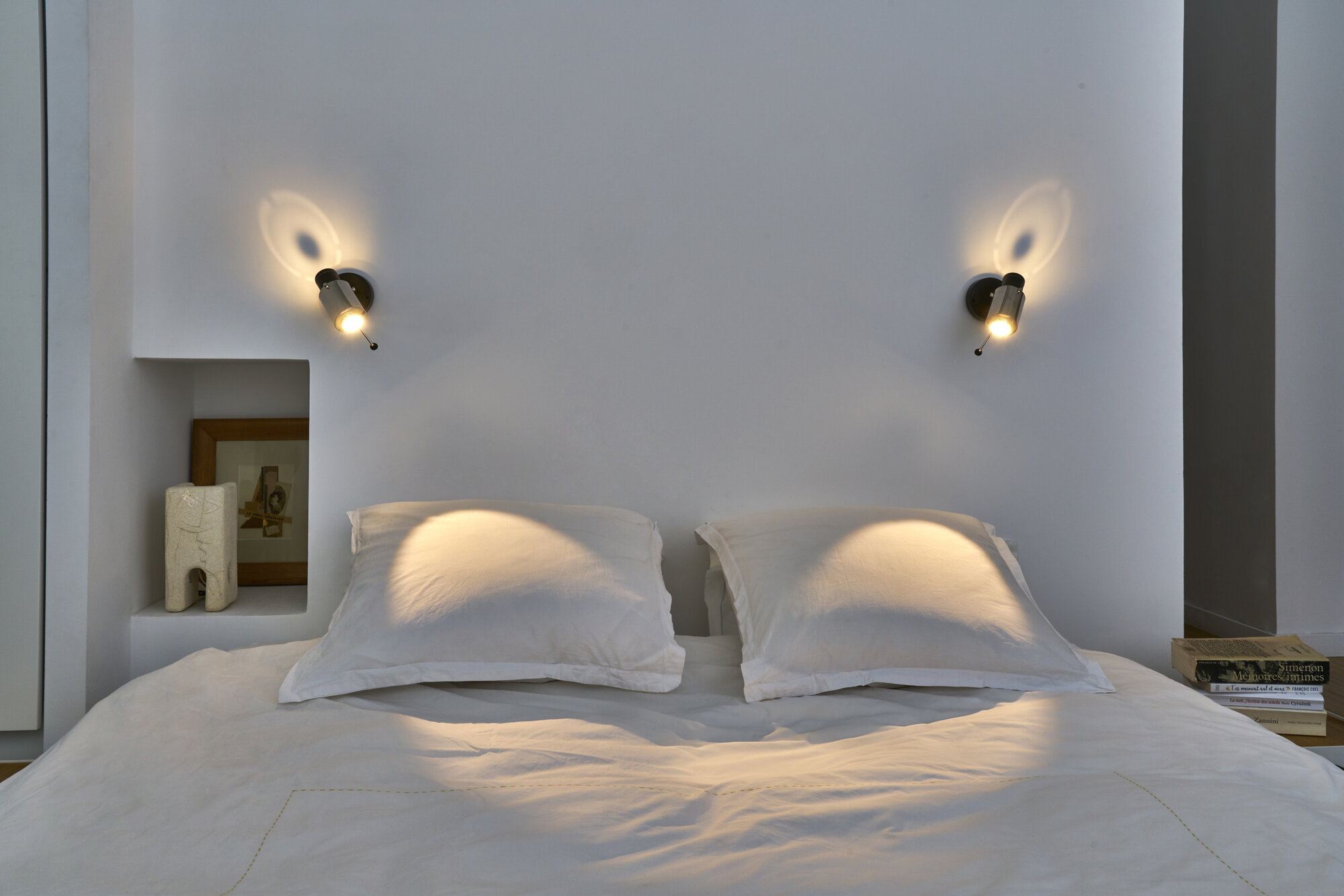 DCWéditions Biny Spot wall lamp with stick and switch, black - nickel ...