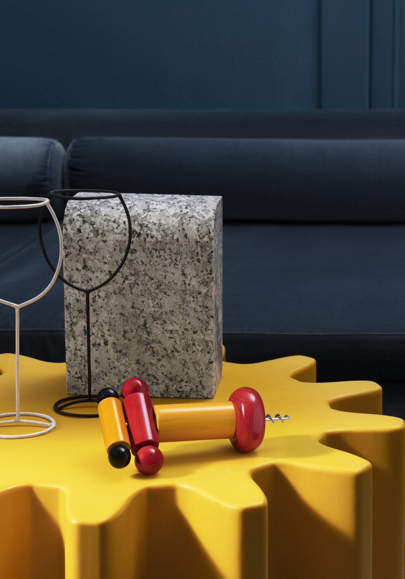 Alessi Twergi ES17 corkscrew, yellow - red - black | Finnish Design Shop UK