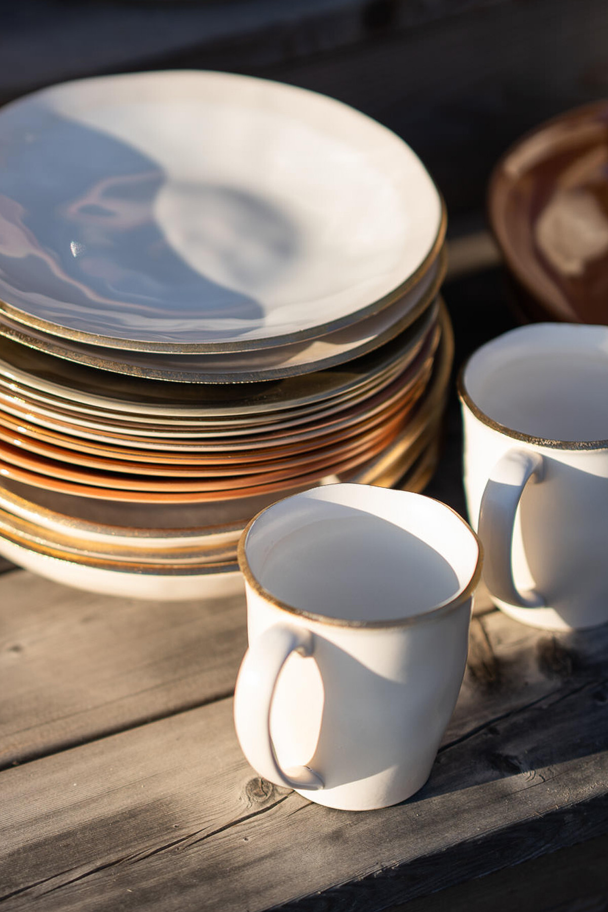 Heirol Edge coffee cup with saucer, 2,5 dl, ivory gold | Finnish Design ...