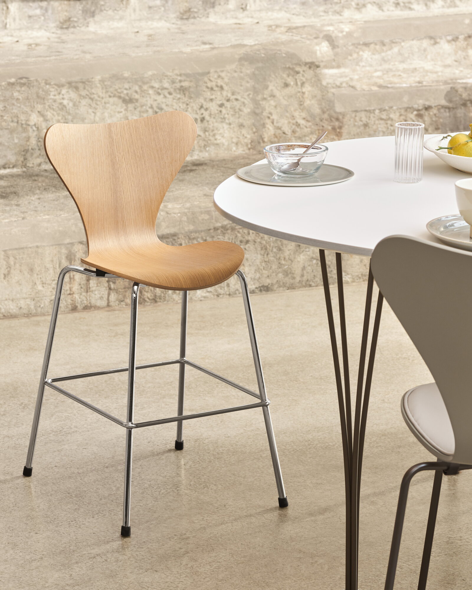 Fritz Hansen Series 7 Junior chair, oak - chrome | Finnish Design Shop