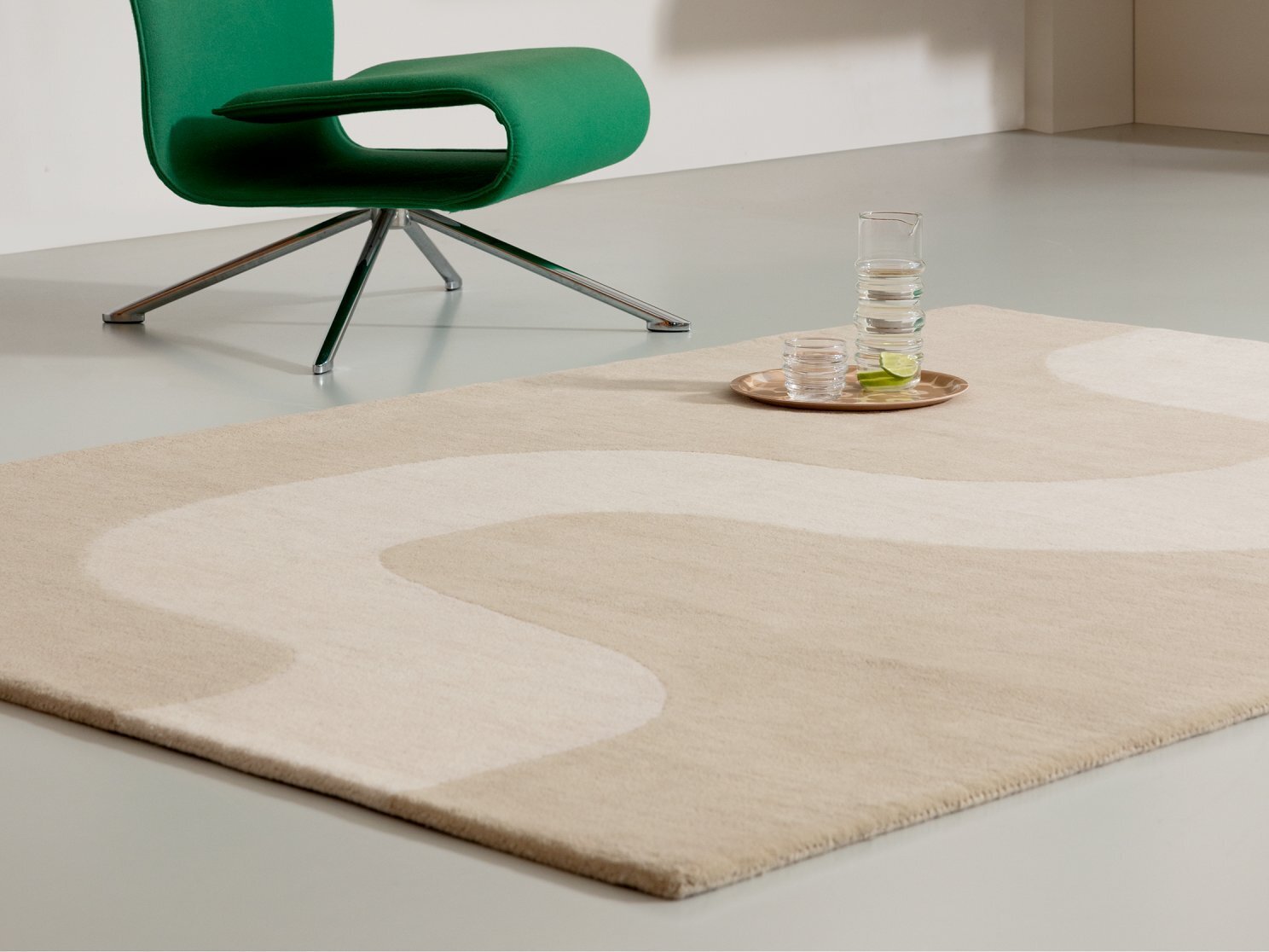Marimekko Seireeni rug, warm beige | Finnish Design Shop
