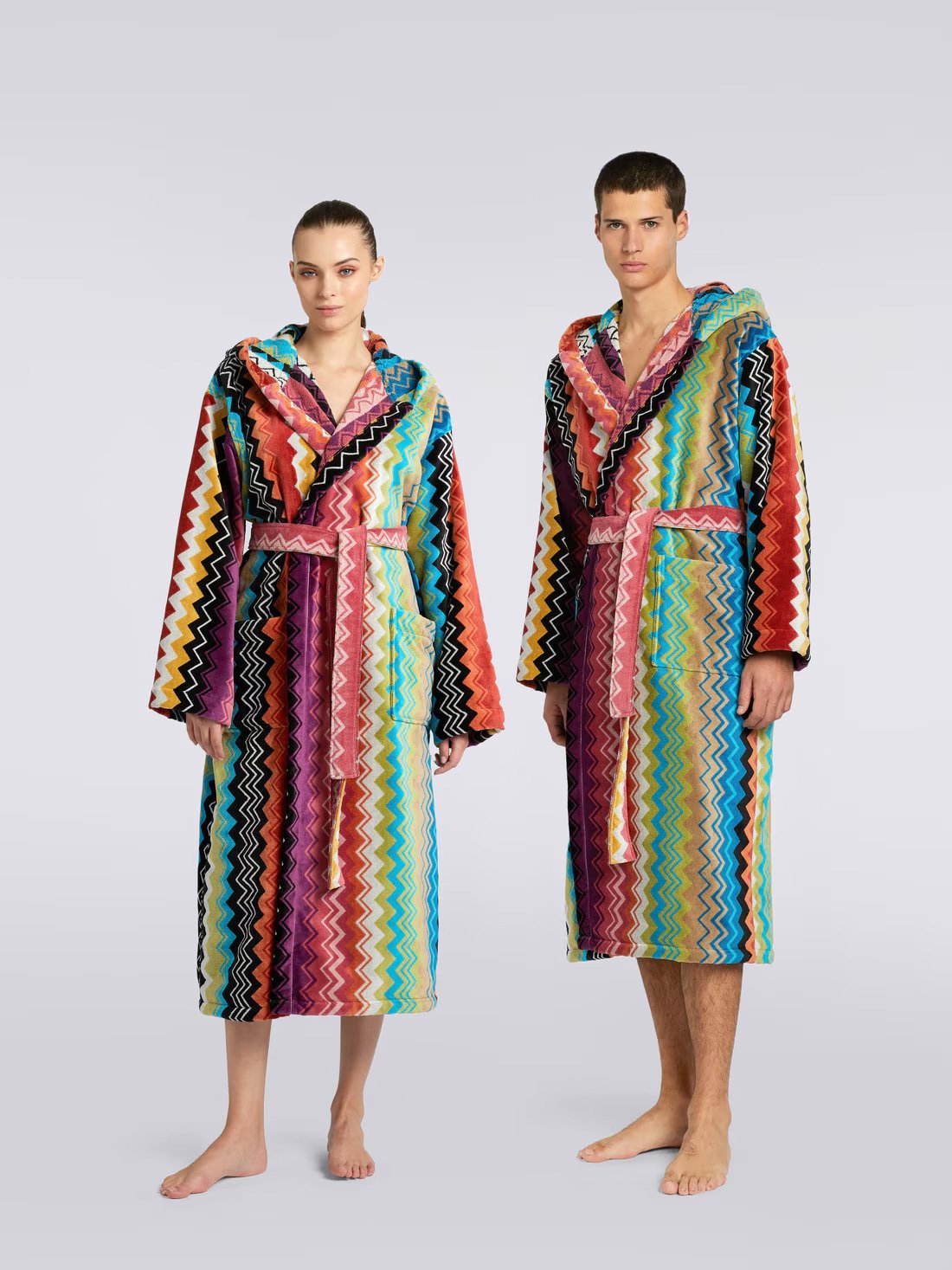 Missoni Home Giacomo chevron cotton terry hooded bathrobe, 100 ...