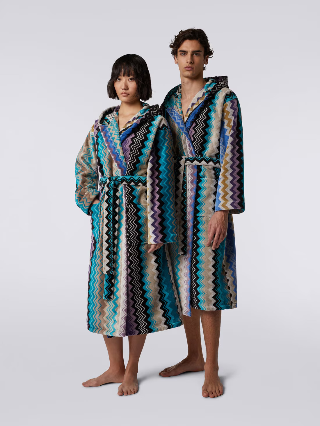 Missoni Home Giacomo chevron cotton terry hooded bathrobe, 170 ...