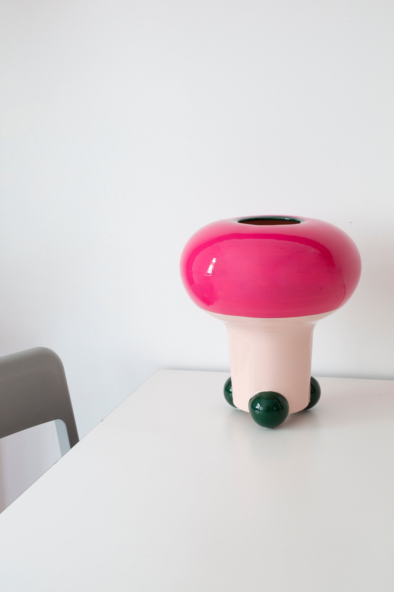 Raawii Mushroom maljakko, pinkki - vihreä | Finnish Design Shop
