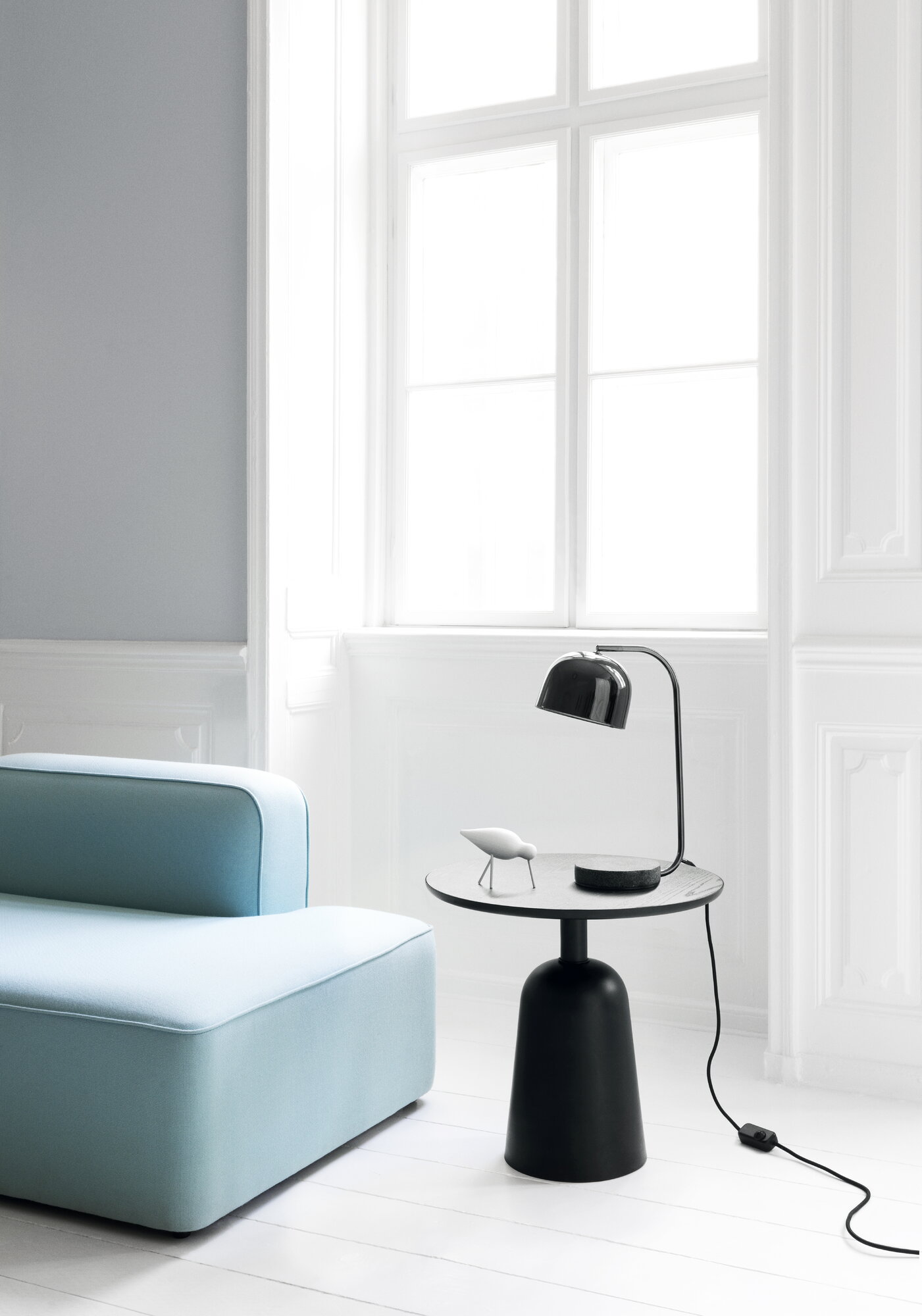 Normann Copenhagen Turn side table 55 cm, black | Finnish Design Shop