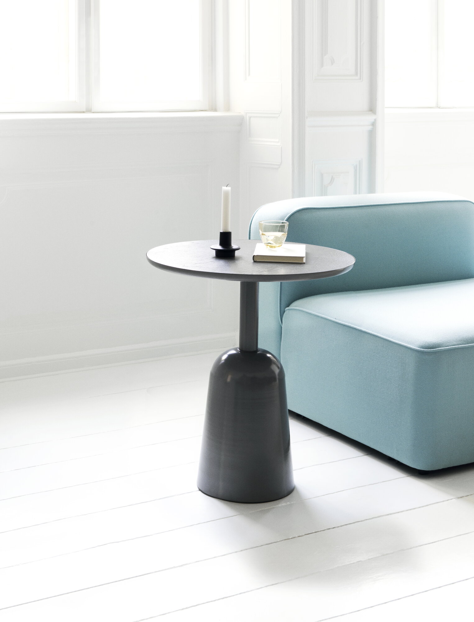 Normann Copenhagen Turn side table 55 cm, grey | Finnish Design Shop