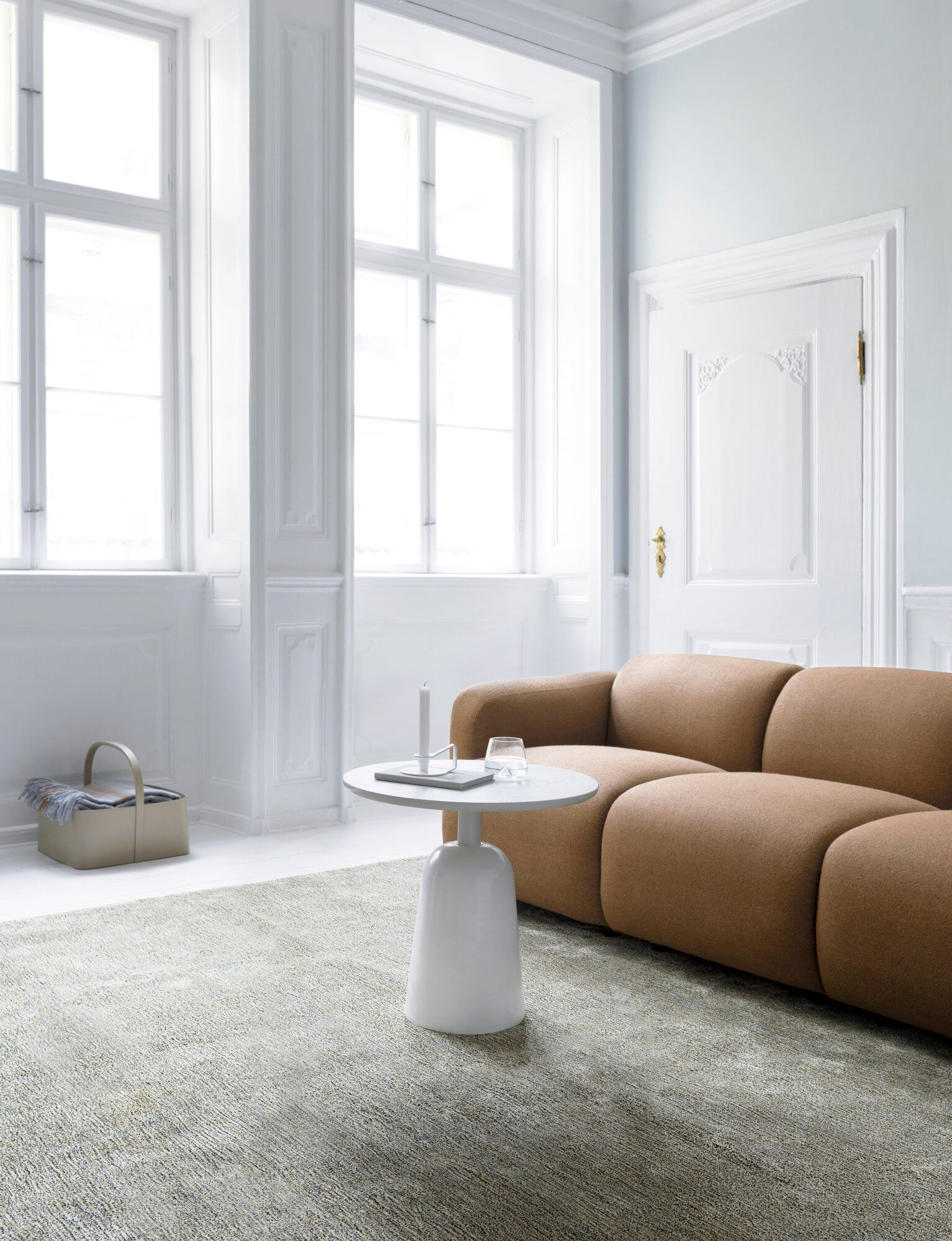 Normann Copenhagen Turn side table 55 cm, warm grey | Finnish Design Shop