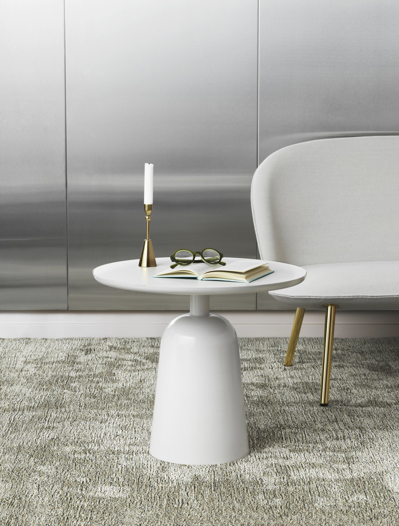 Normann Copenhagen Turn side table 55 cm, warm grey | Finnish Design Shop