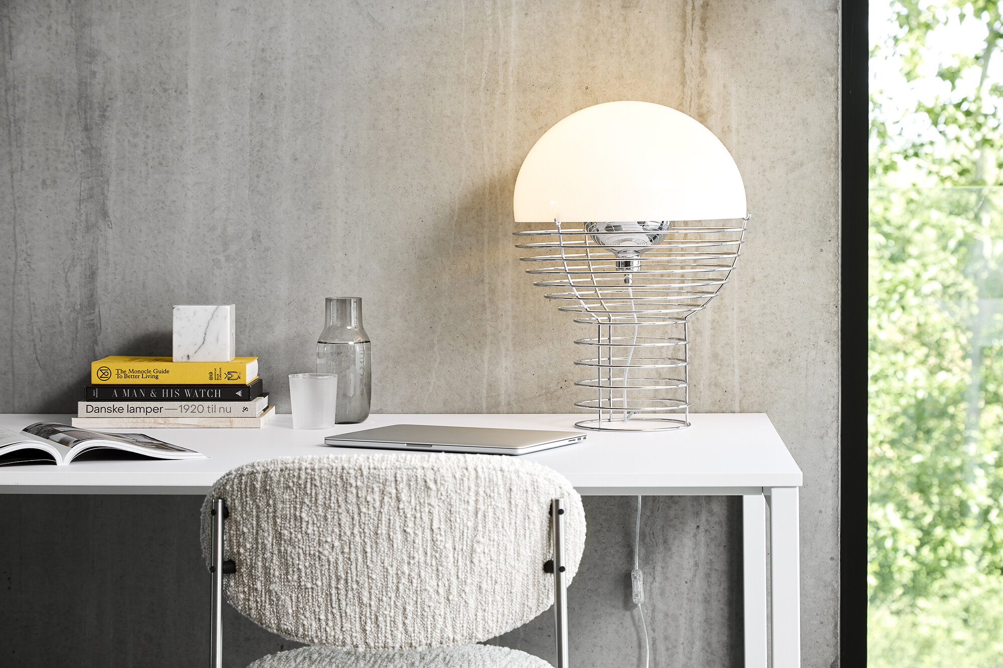 Verpan Wire table lamp, white | Finnish Design Shop