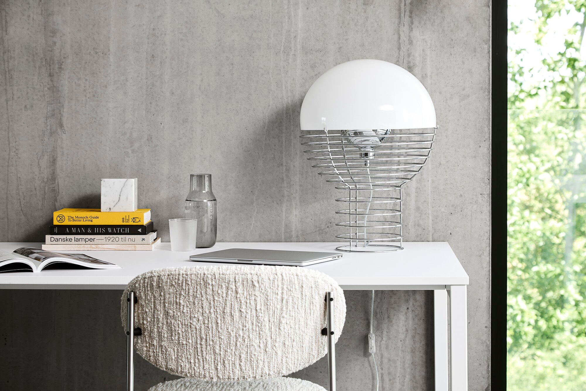 Verpan Wire table lamp, white | Finnish Design Shop UK