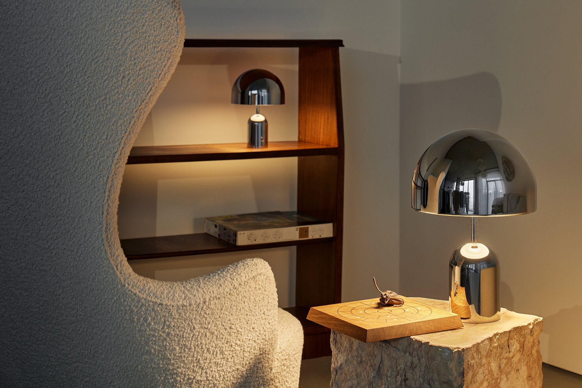 Tom Dixon Bell portable LED table lamp, silver | Finnish Design Shop UK