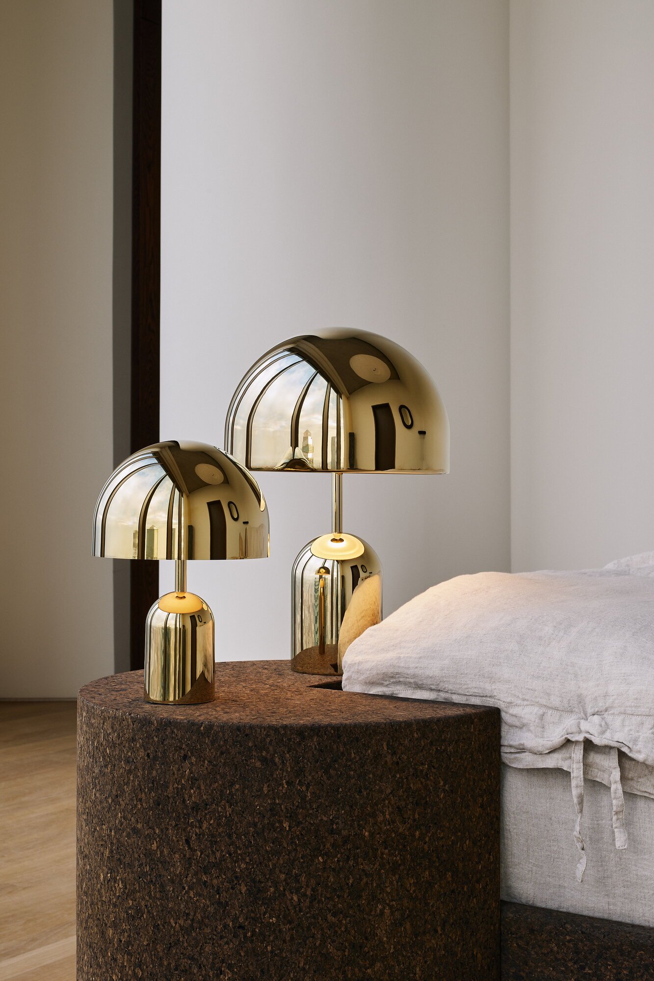 Tom Dixon Bell portable LED table lamp, gold | Finnish Design Shop