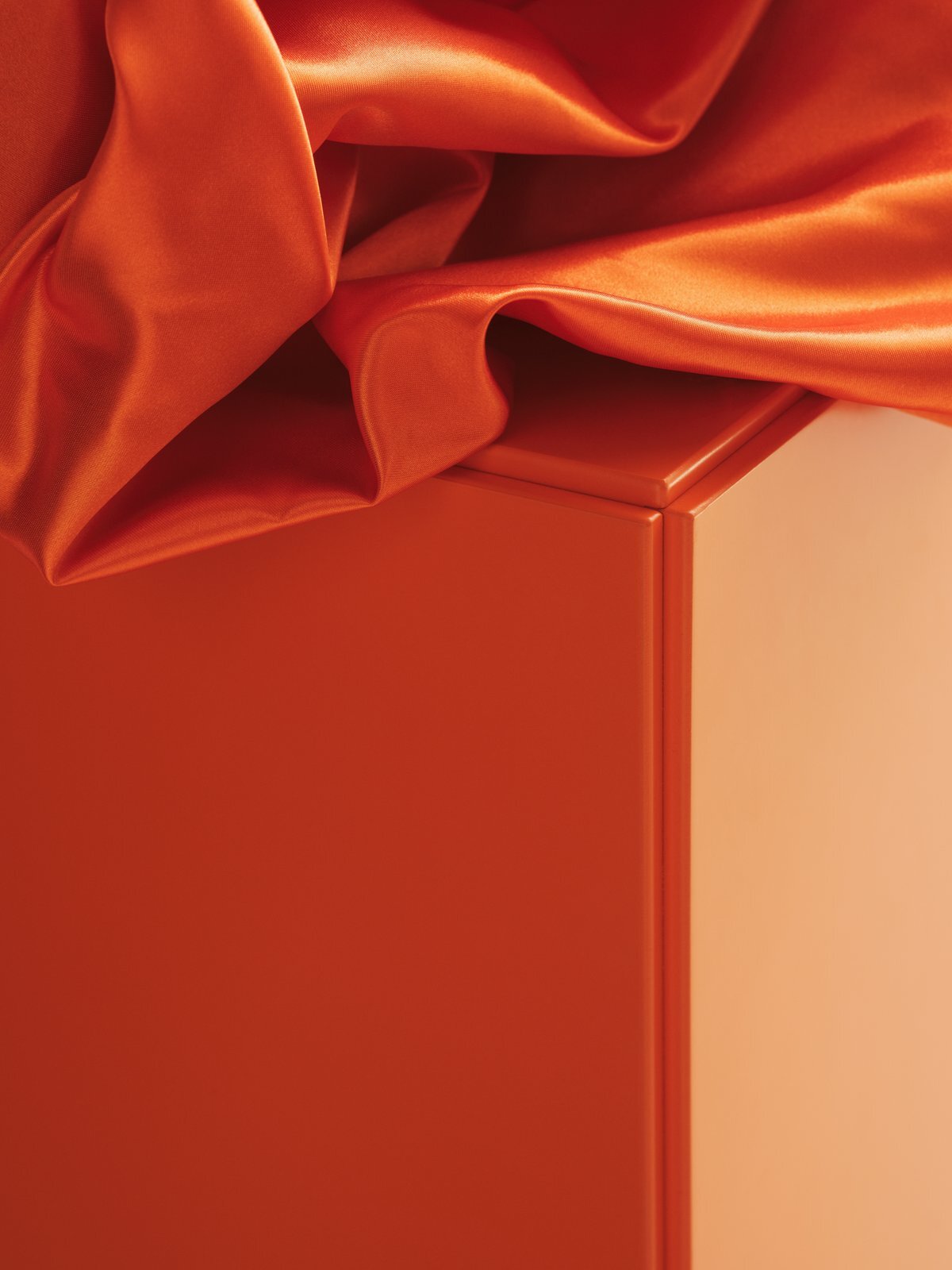 String Furniture Relief chest of drawers with legs, tall, orange ...