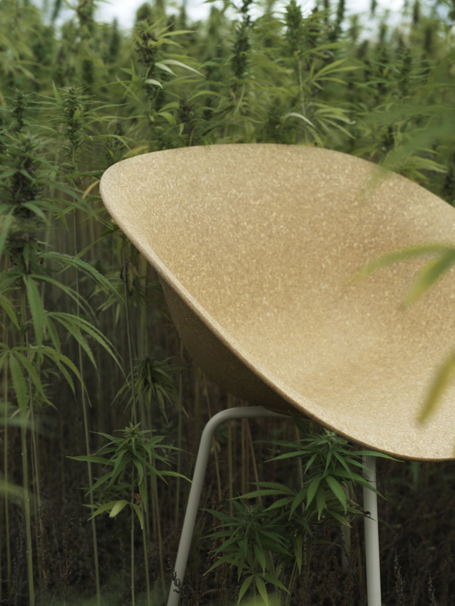 Normann Copenhagen Mat arm chair, cream steel - hemp | Finnish Design Shop
