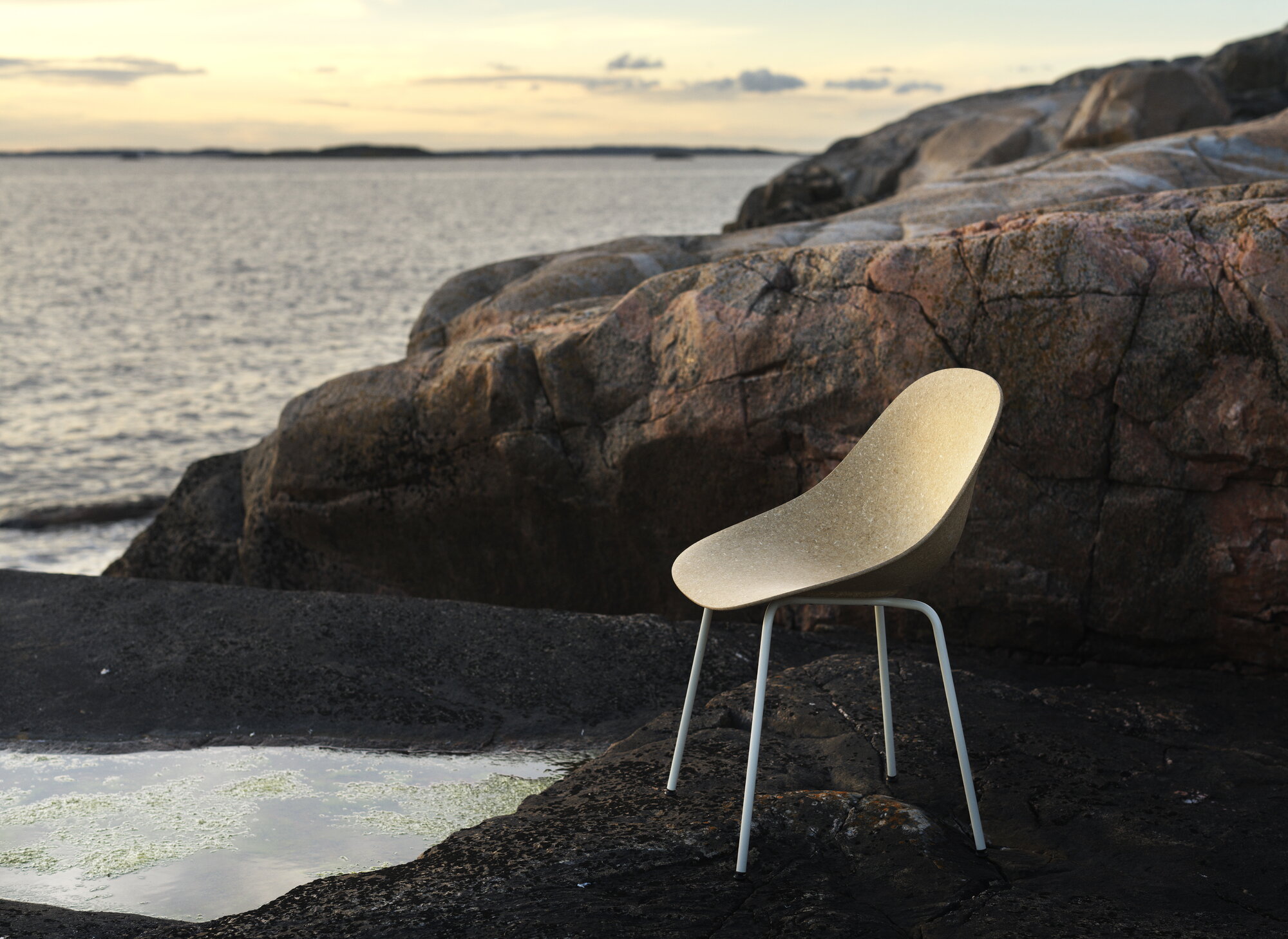 Normann Copenhagen Mat chair, cream steel - hemp | Finnish Design Shop