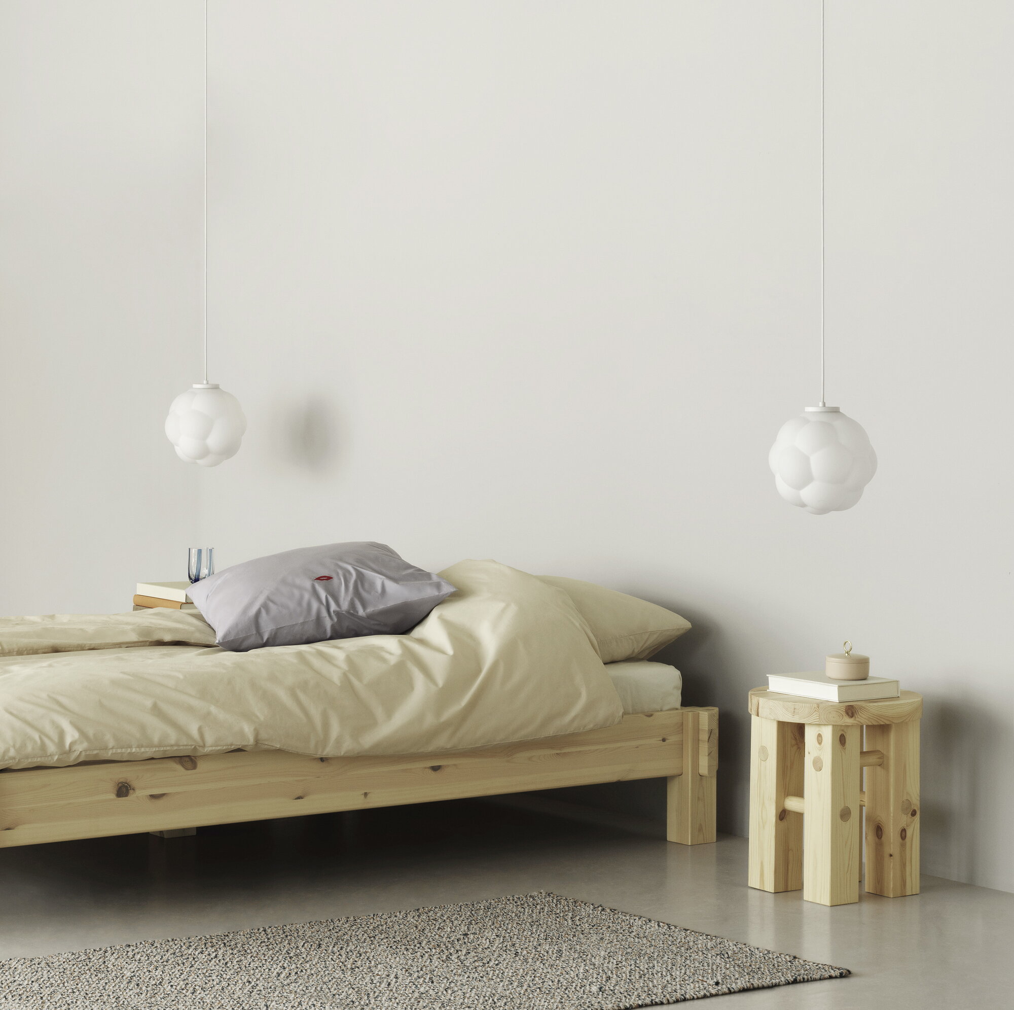 Normann Copenhagen Notch bed, 160 x 200 cm, UV-lacquered pine | Finnish Design Shop