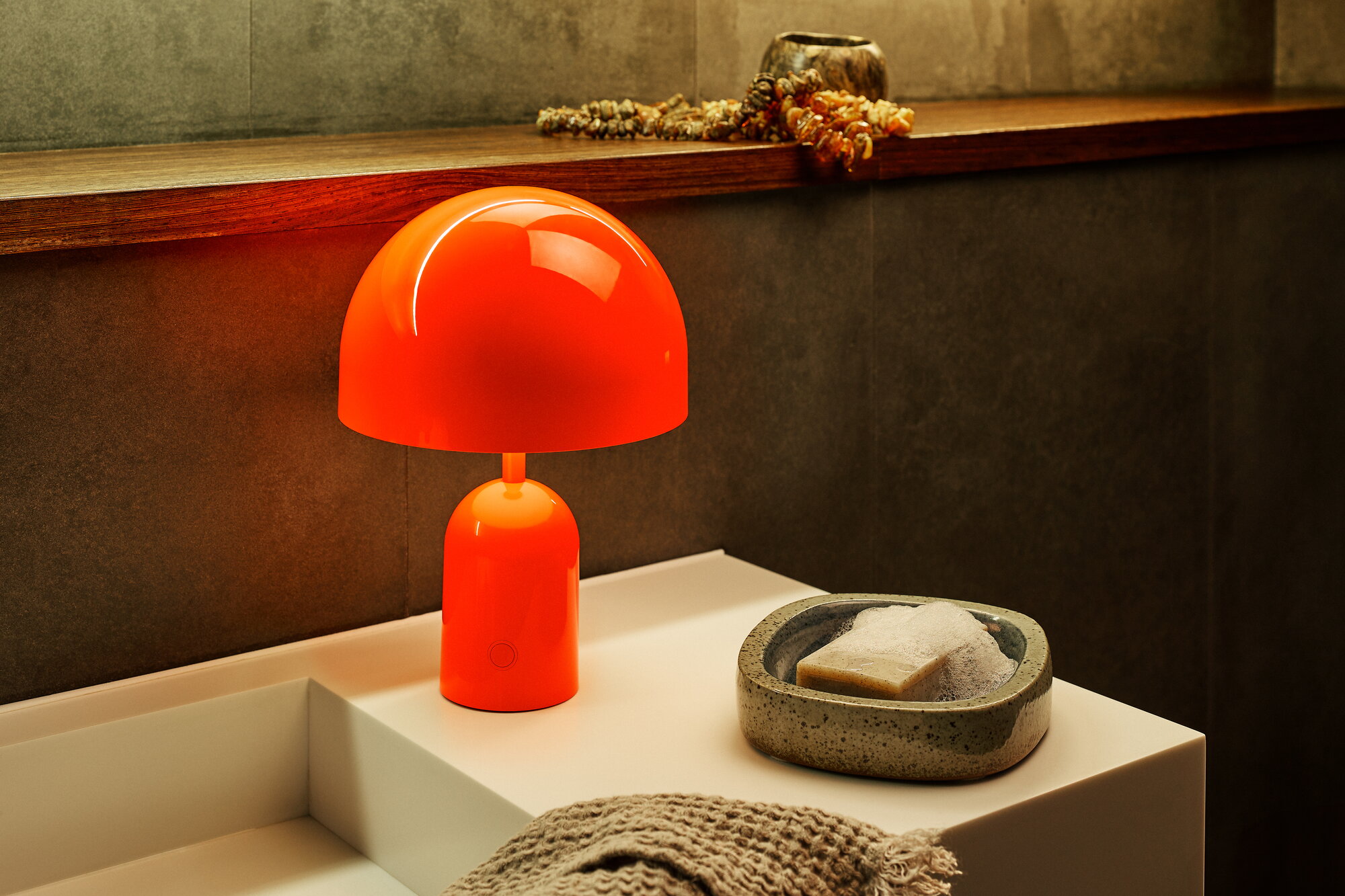 Tom Dixon Bell portable LED table lamp, fluoro | Finnish Design Shop