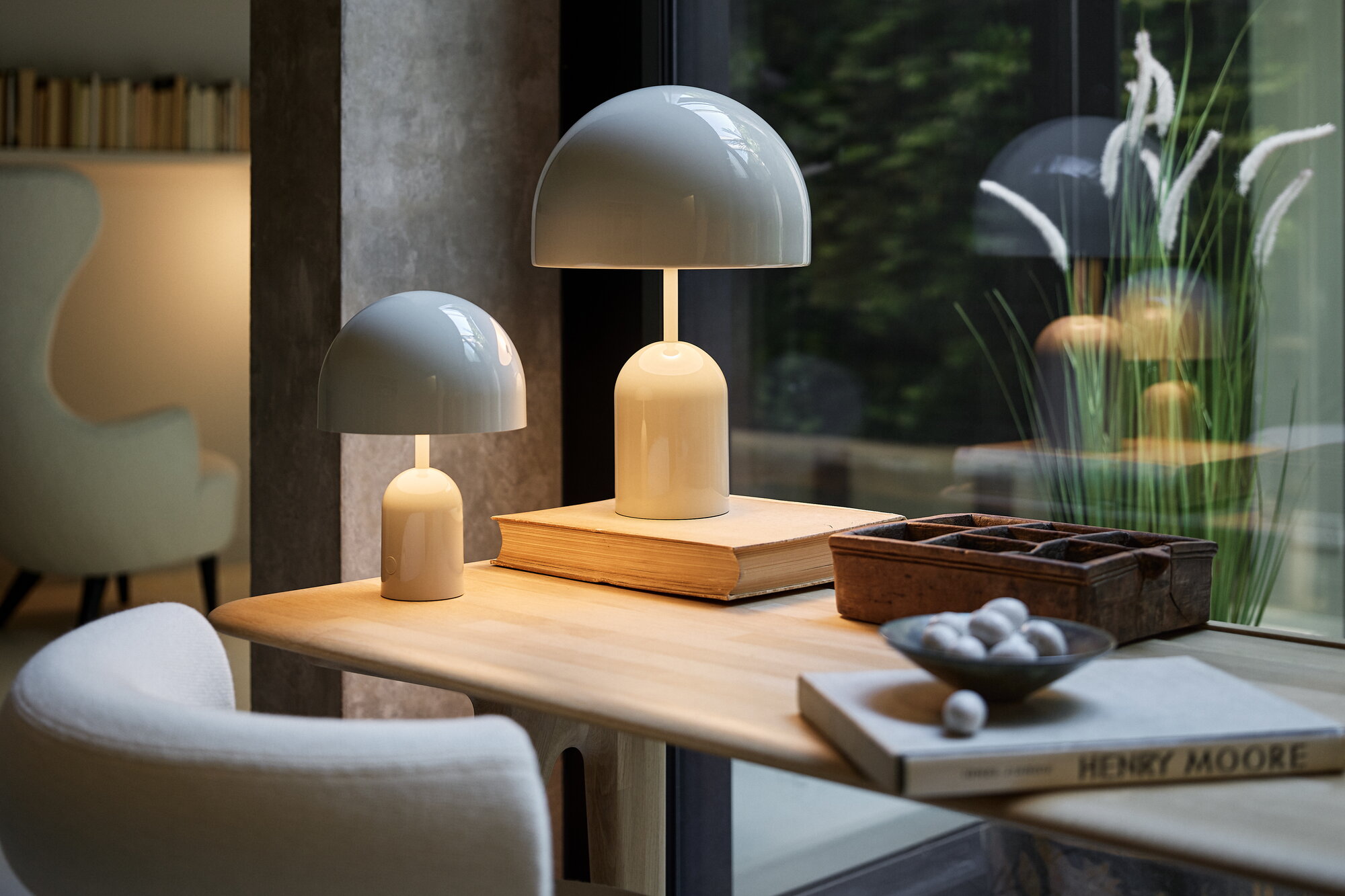 Tom Dixon Bell table lamp, LED, grey | Finnish Design Shop UK