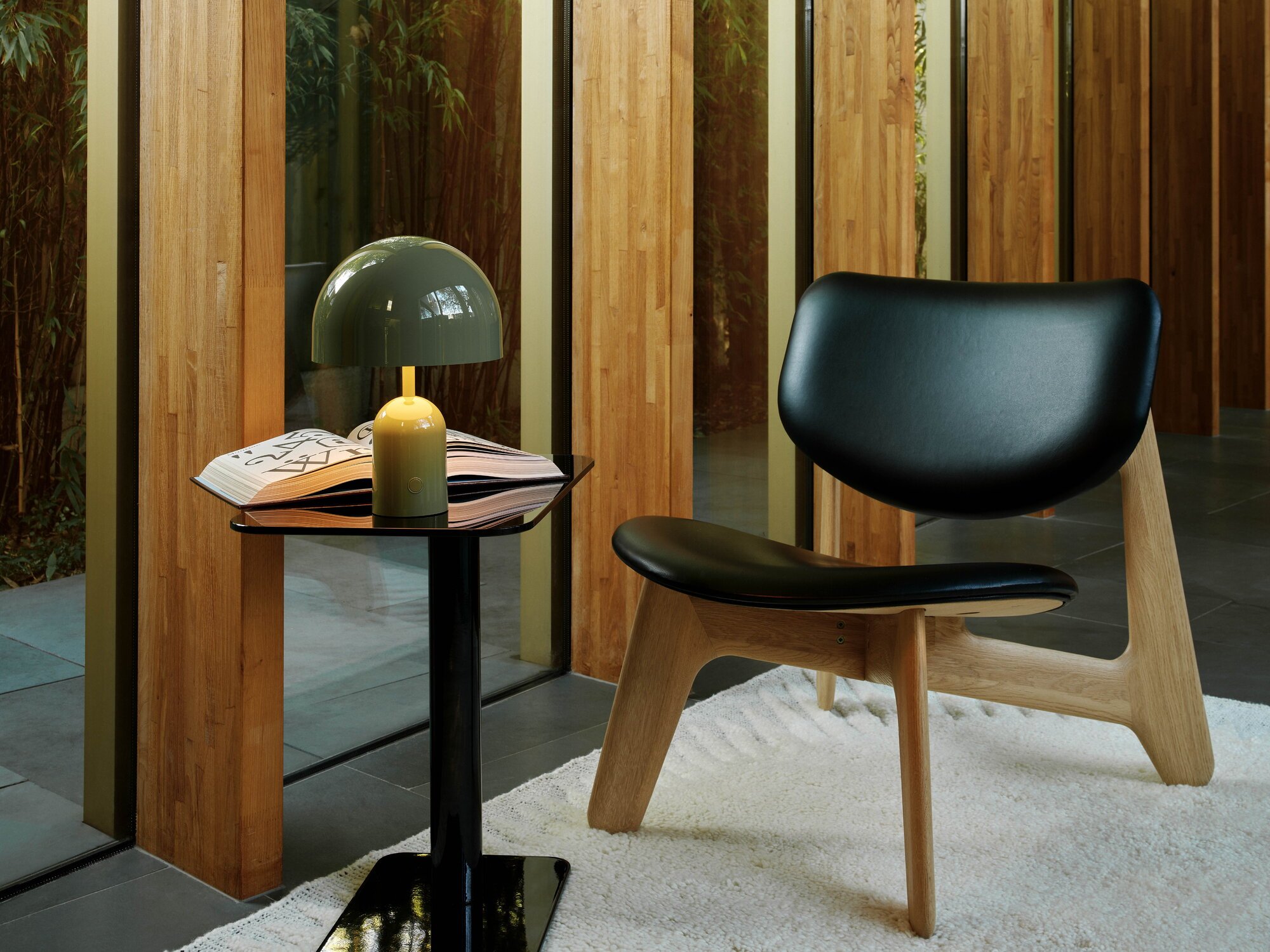 Tom Dixon Bell portable LED table lamp, moss | Finnish Design Shop