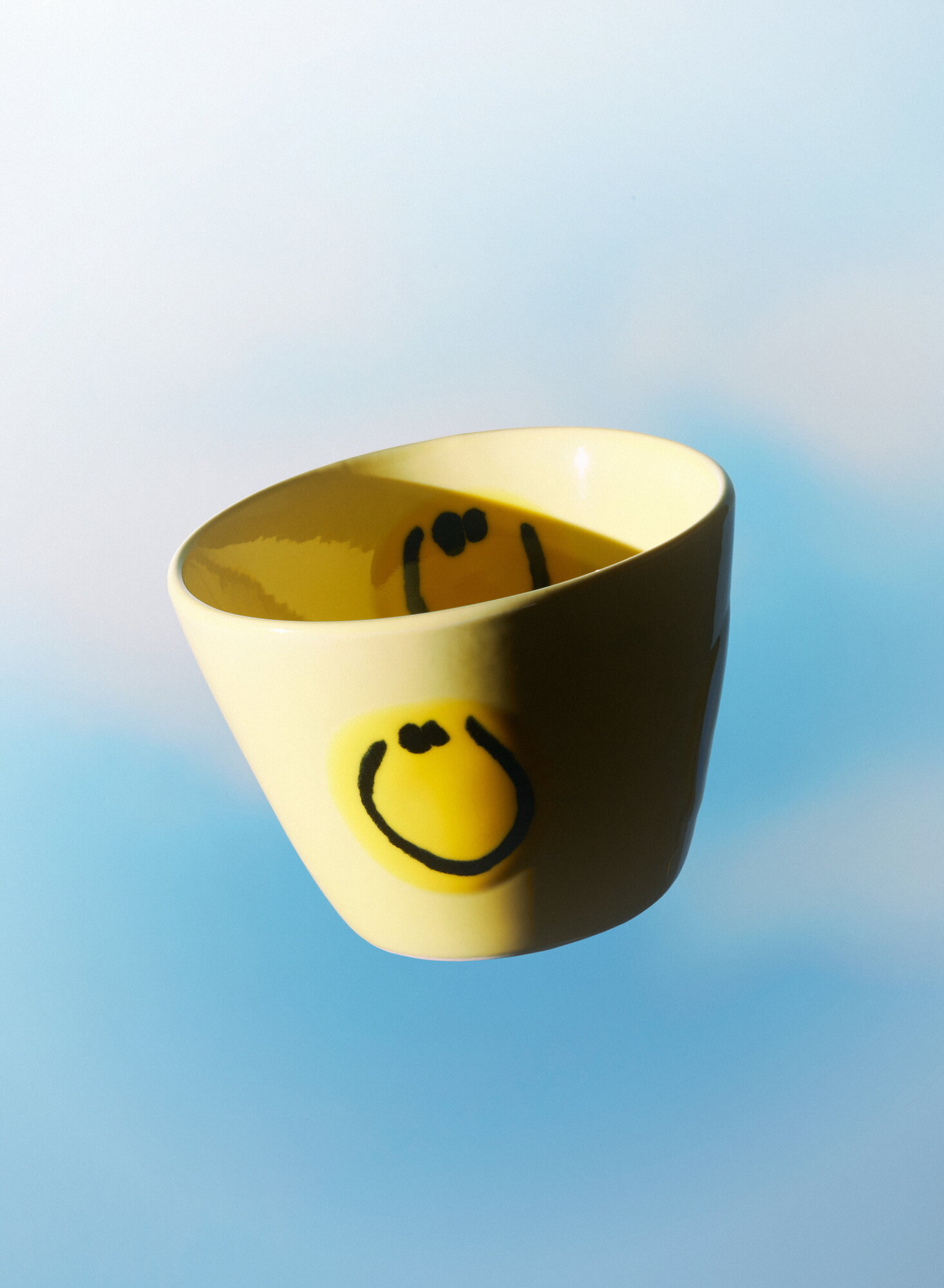 Frizbee Ceramics Super cup L, 275 ml, orange yellow gradient smile ...