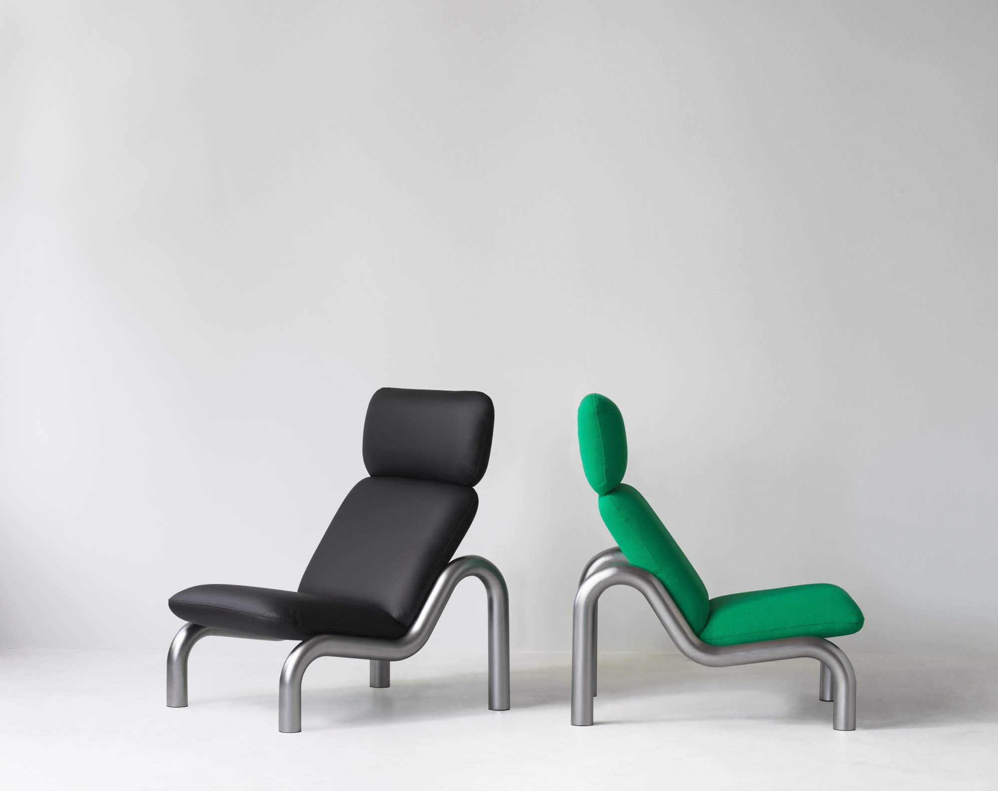 Normann Copenhagen Tube lounge chair, black Ultra leather | Finnish ...