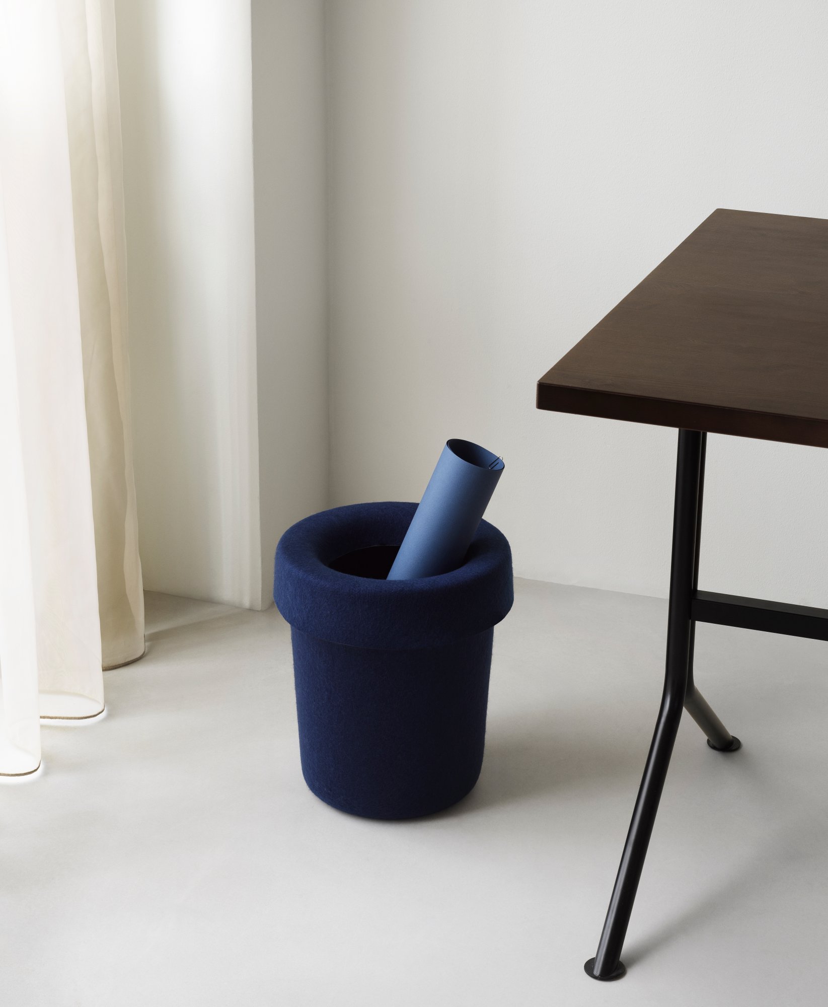 Normann Copenhagen Hide office bin, dark blue | Finnish Design Shop