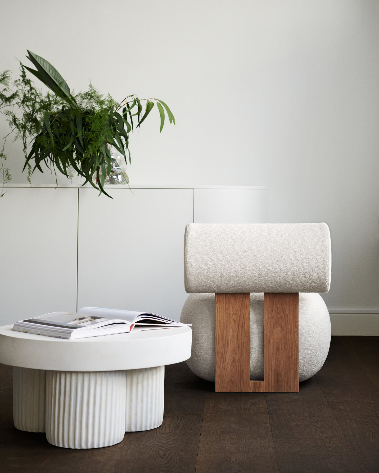 NORR11 Gear coffee table, 37 x 70 cm, chalk | Finnish Design Shop