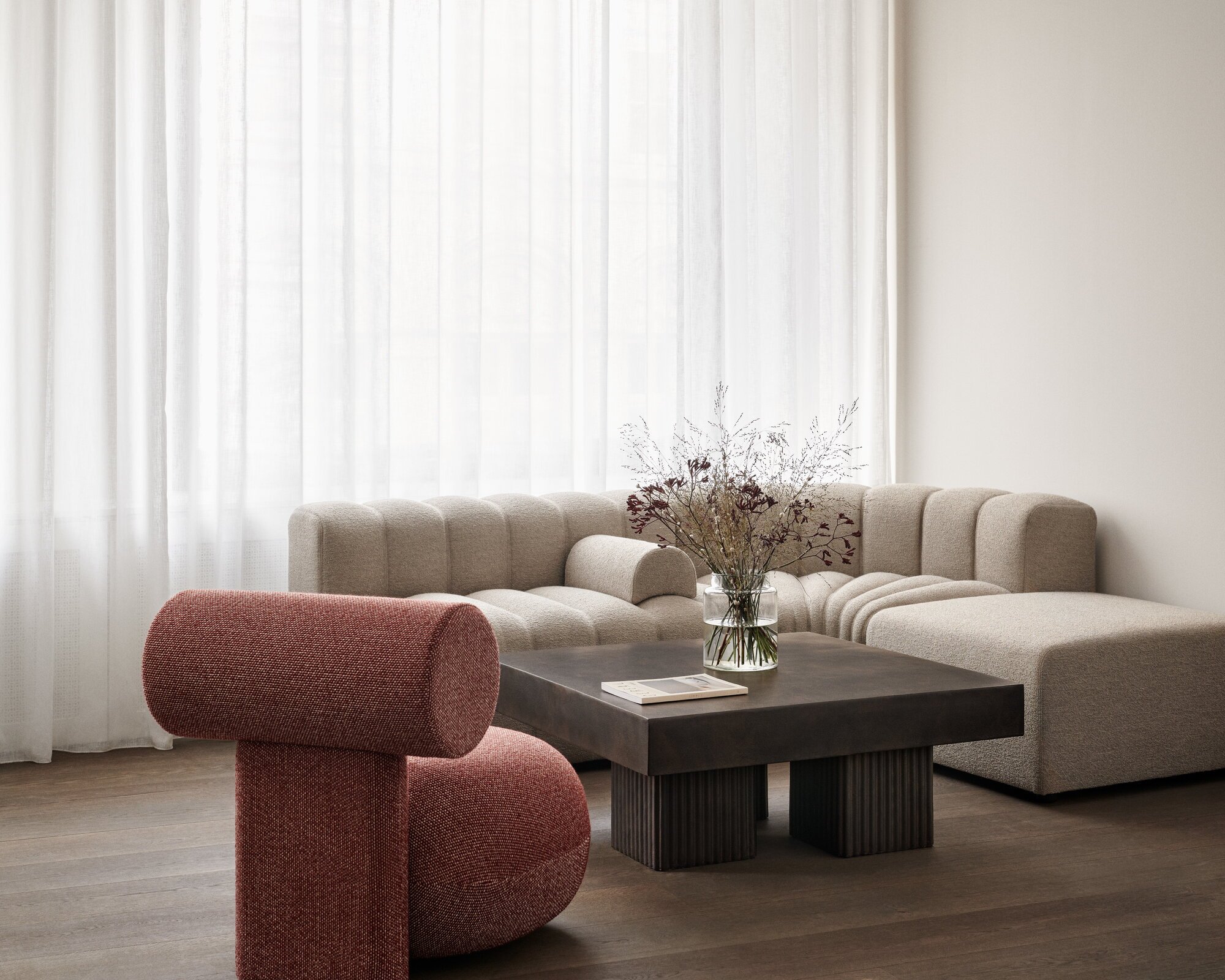 NORR11 Gear Square sohvapöytä, 100 x 100 cm, earth | Finnish Design Shop