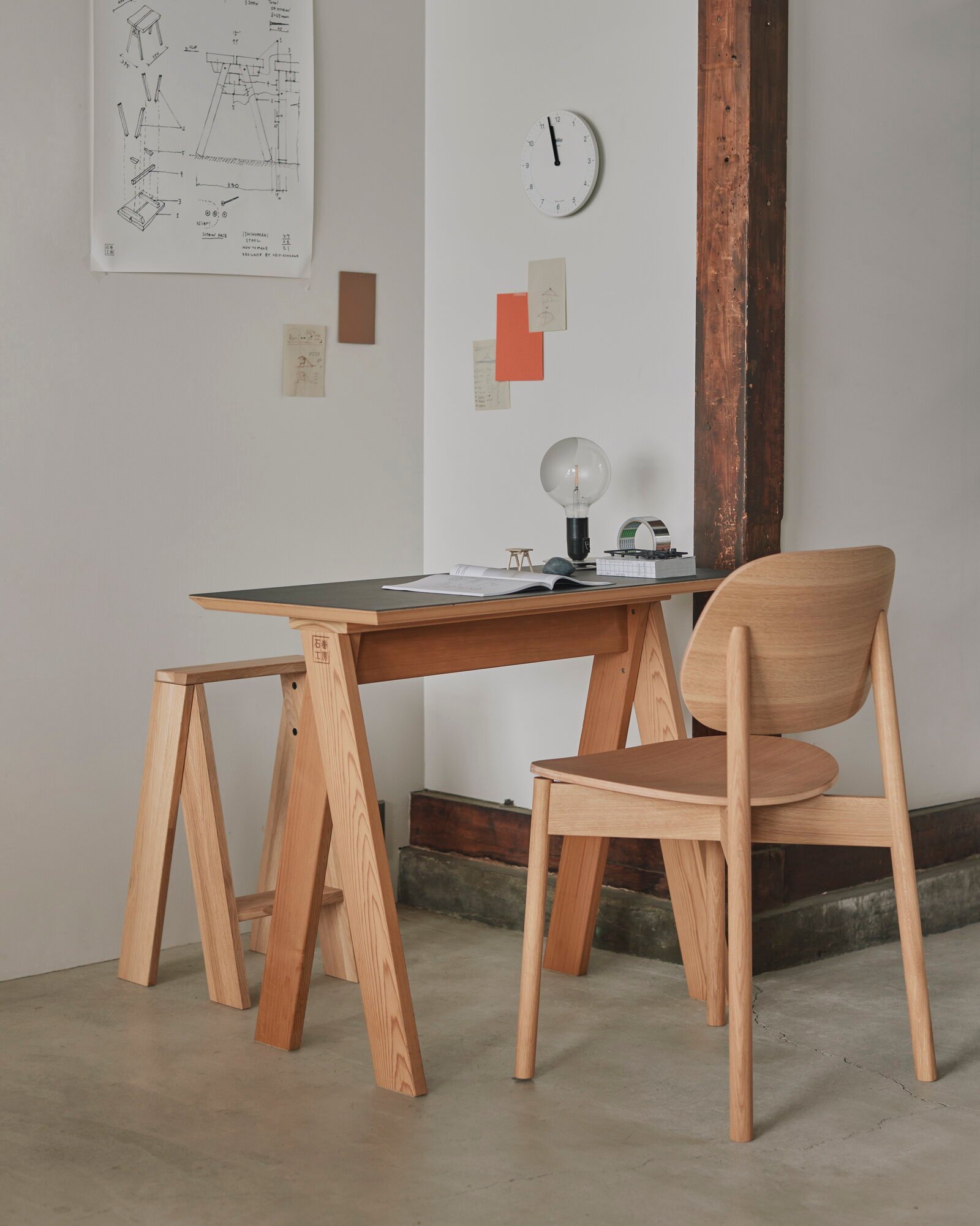 Ishinomaki Laboratory AA high stool, 2 pcs, 70 cm, natural | Finnish ...