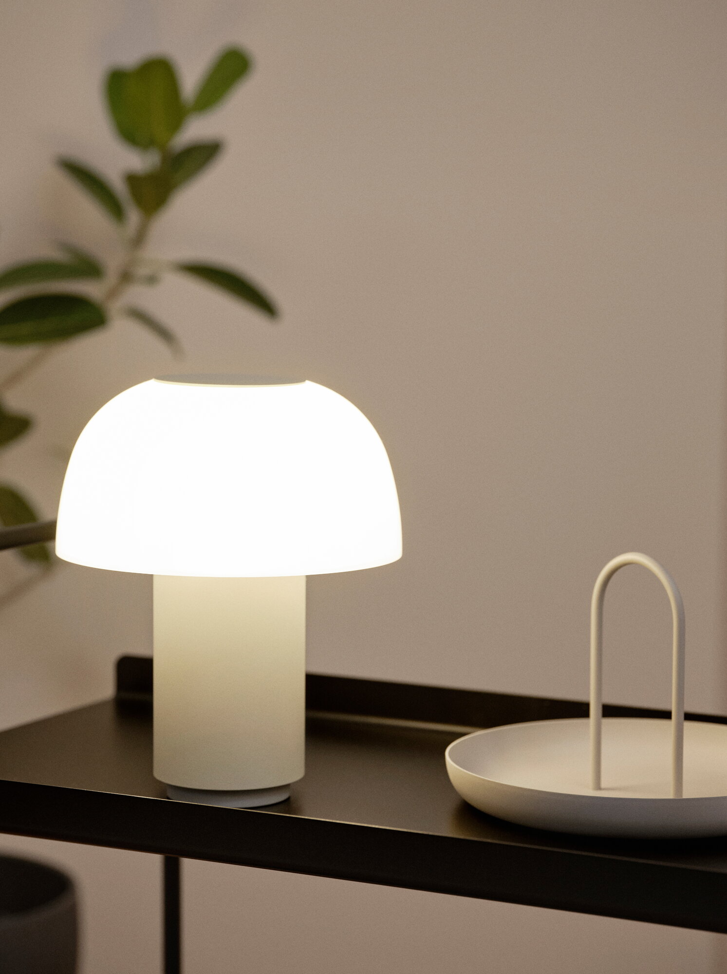 Zone Denmark Harvest Moon portable lamp, warm grey | Finnish Design Shop UK