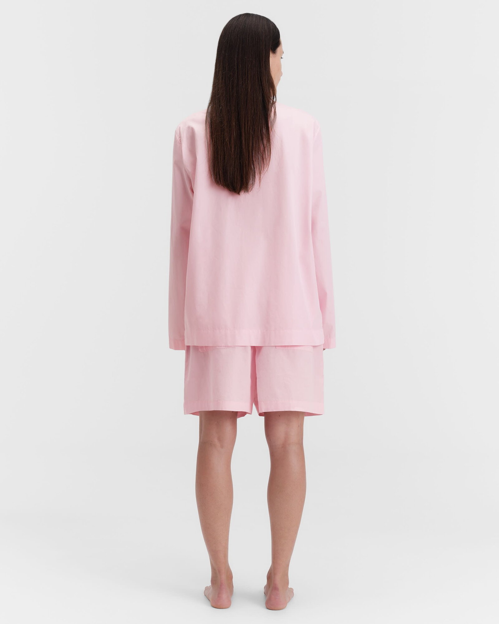 Tekla Poplin pyjama shorts, soft pink | Finnish Design Shop