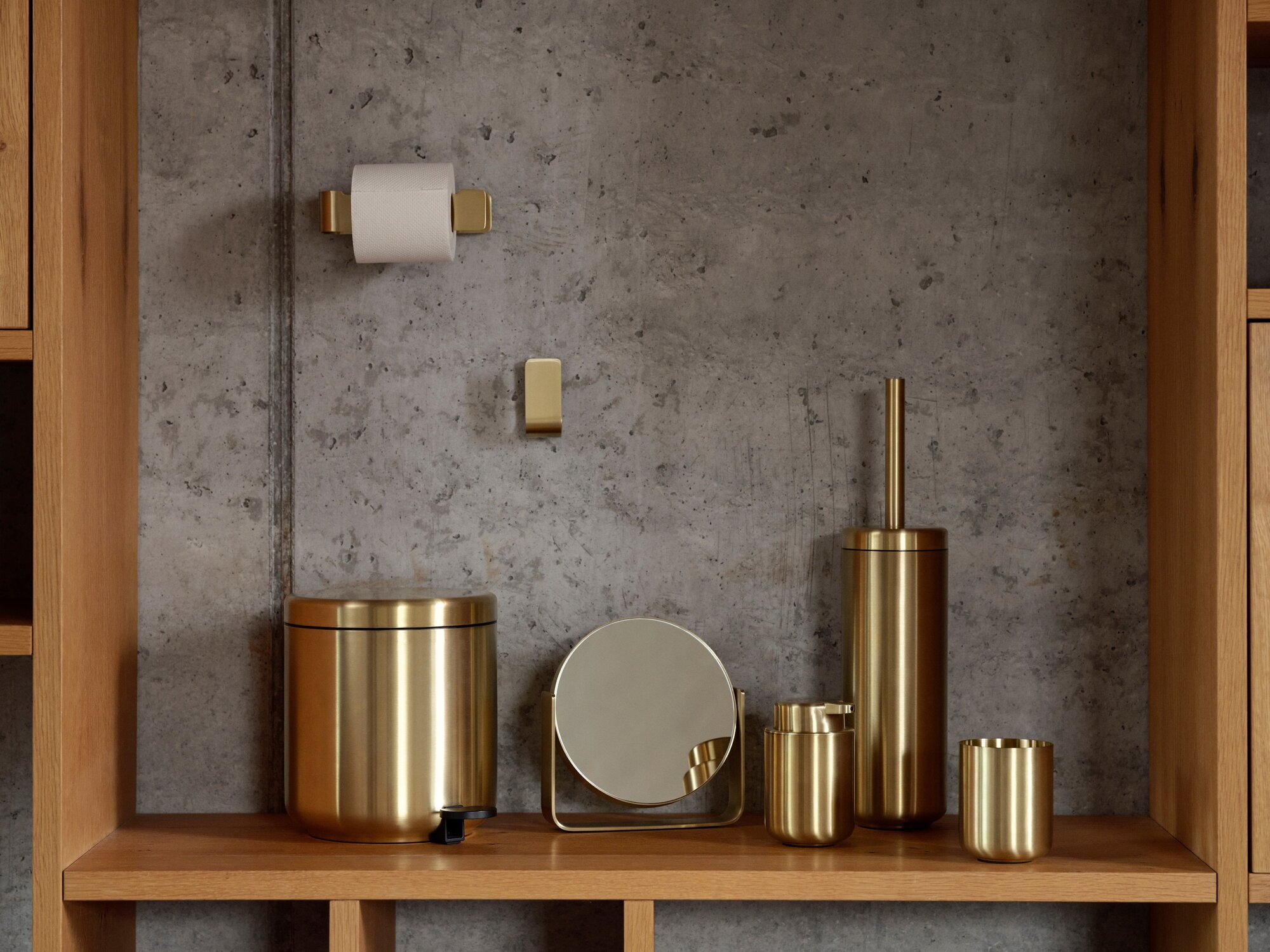 Zone Denmark Ume hook, brass finish | Finnish Design Shop