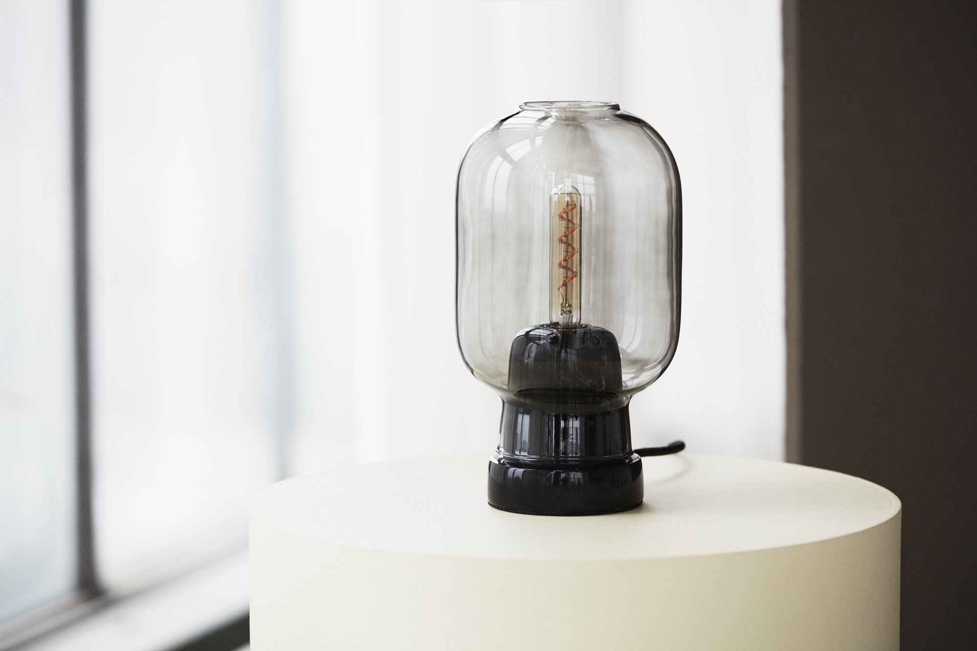 Normann Copenhagen Amp table lamp, smoke - black | Finnish Design Shop