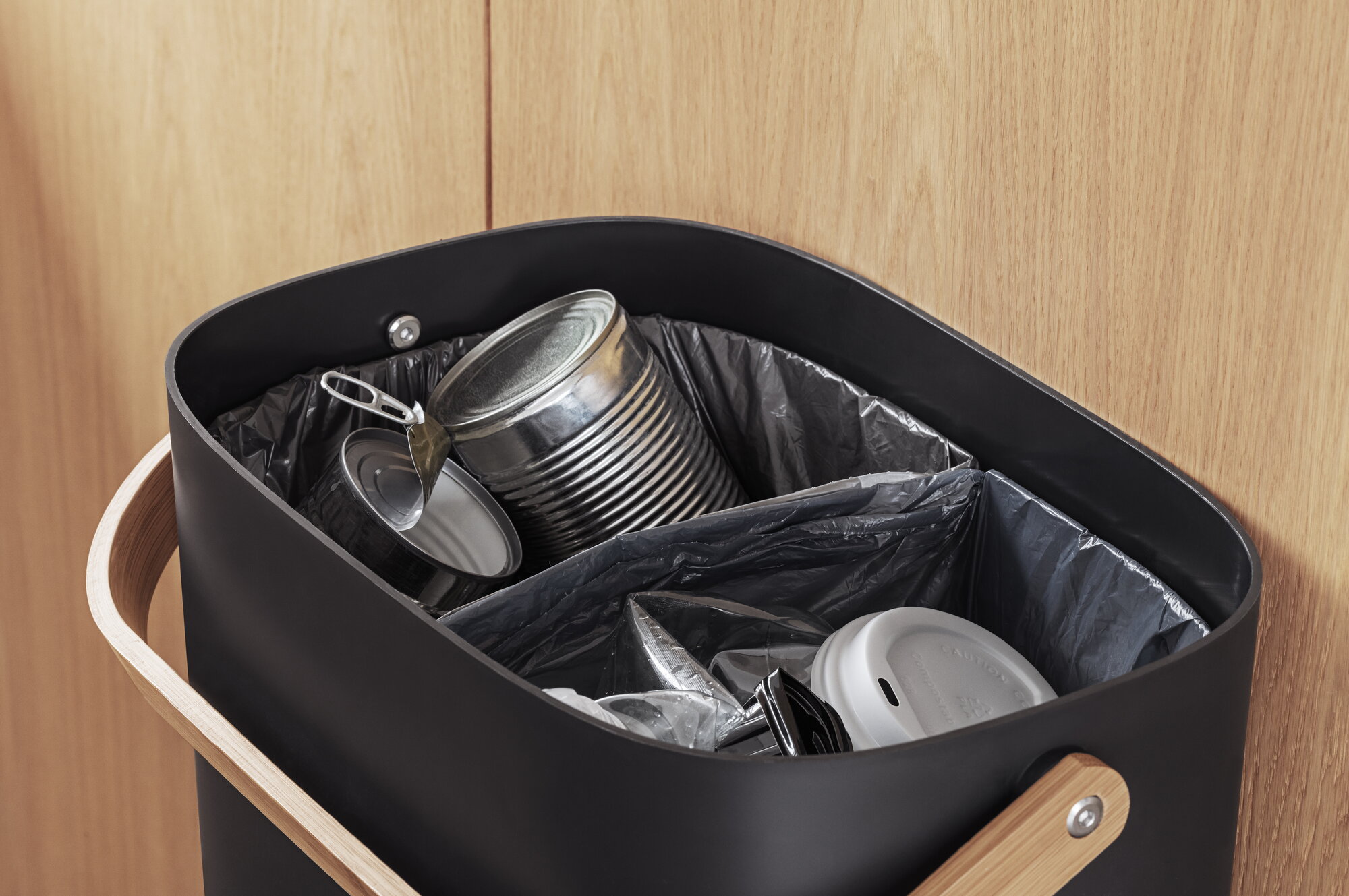 Eva Solo Reflect recycling waste bin, 33 L, black | Finnish Design Shop