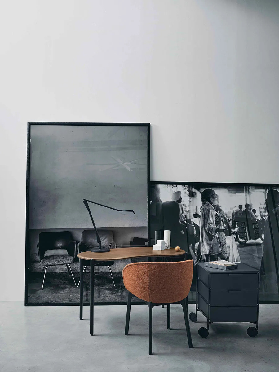 Kartell Mobil Mat 3 storage unit with wheels, plum | Finnish Design Shop