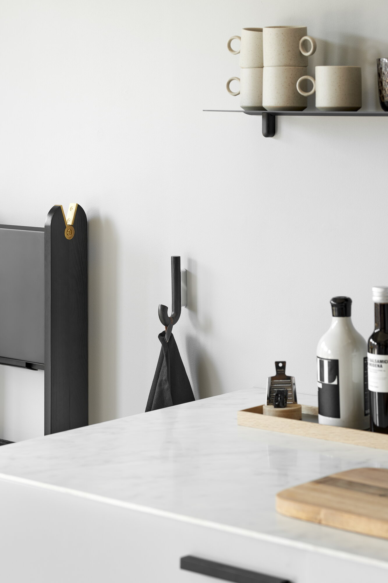 Gejst Hook hanger, mini, black oak - chrome | Finnish Design Shop UK