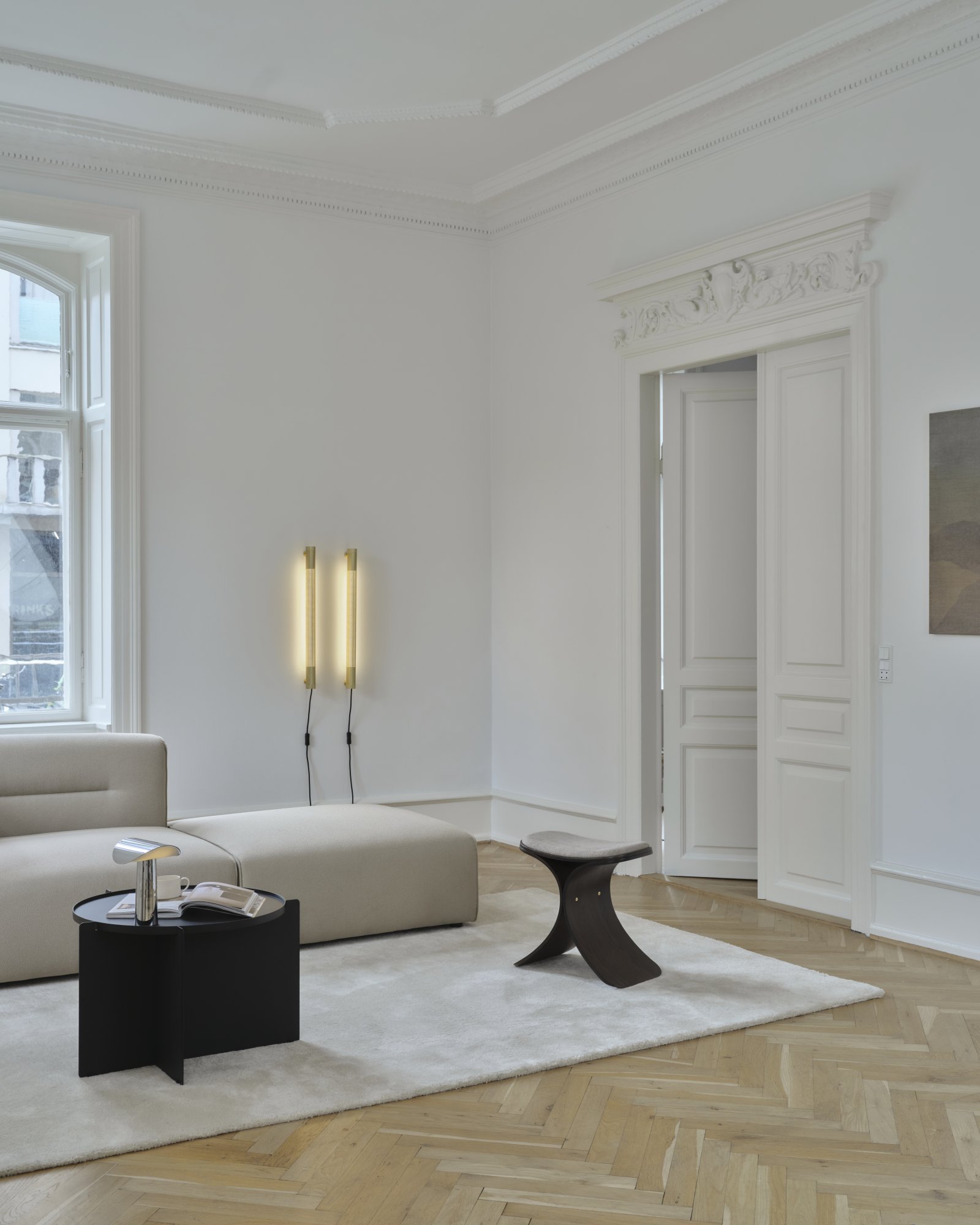 Gejst Radent wall lamp, short, brass | Finnish Design Shop