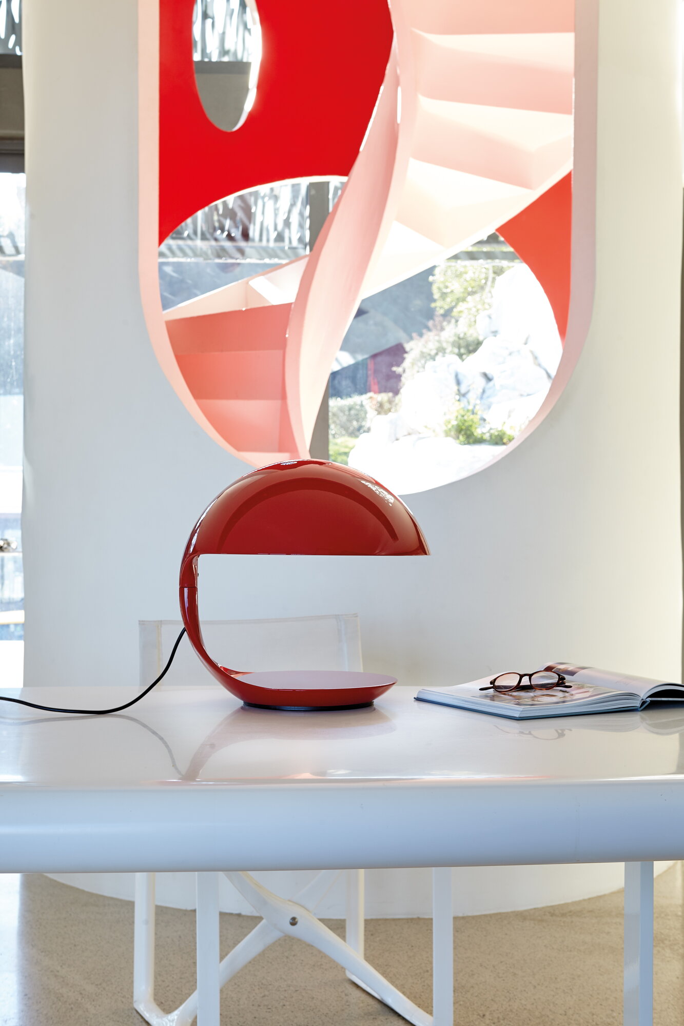 Martinelli Luce Cobra table lamp, 50 years, red | Finnish Design Shop UK