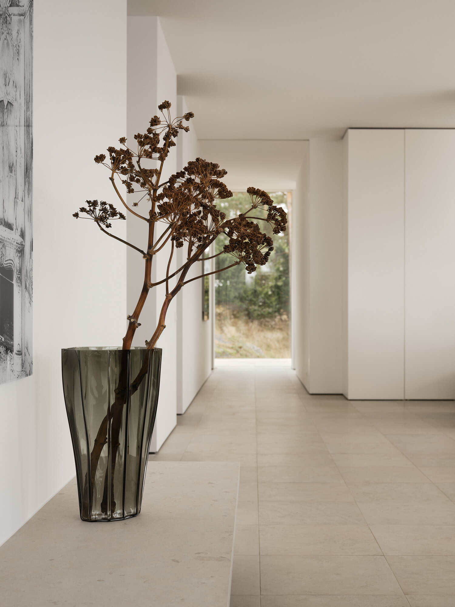 Orrefors Reed vase, 500 mm, clear smokey green | Finnish Design Shop